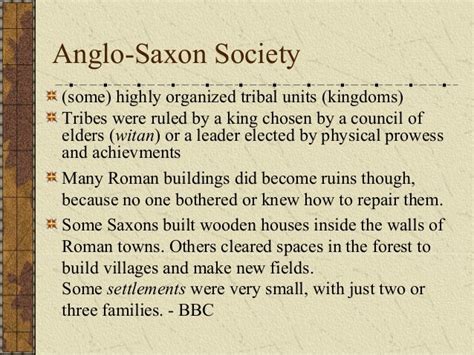 Anglo Saxon Social Structure