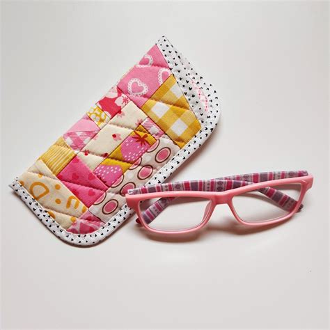 Eyeglasses Case Patchwork Handmade Quilted Glasses Case Etsy
