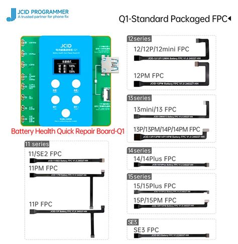 Q1 Programador Baterias iPhone 11 ao 15 JC - Griffin - PY