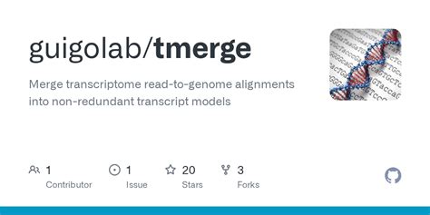 Github Guigolabtmerge Merge Transcriptome Read To Genome Alignments Into Non Redundant