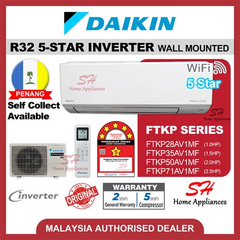 Daikin R32 5 Star Inverter Air Conditioner Ftkp Wifi 5 Star Inverter