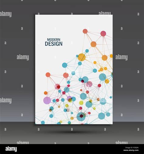 Vector Abstract Molecular Structure Cover Template Design Stock Vector