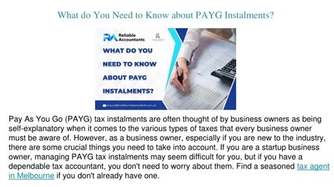 PPT What Do You Need To Know About PAYG Instalments PowerPoint