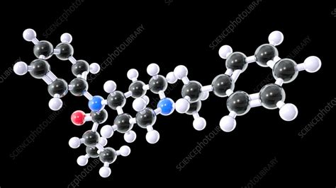 Cyclopropylfentanyl Molecular Model Stock Image C057 2973