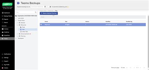 Restoring Files Veeam Data Cloud For Microsoft 365