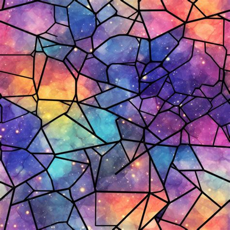 Premium Photo Stained Glass Window Depicting Stars In The Night Sky
