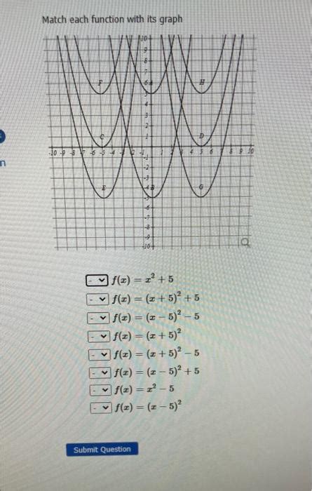 solved match each function with its graph