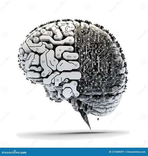 High Tech Brain Robot Generative Ai Stock Illustration Illustration
