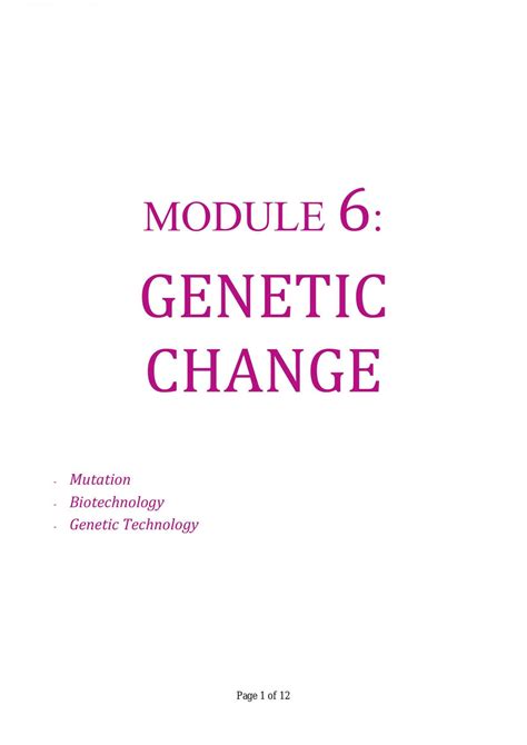 Hsc Biology Whole Module 5 Notes Biology Year 12 Hsc Thinkswap