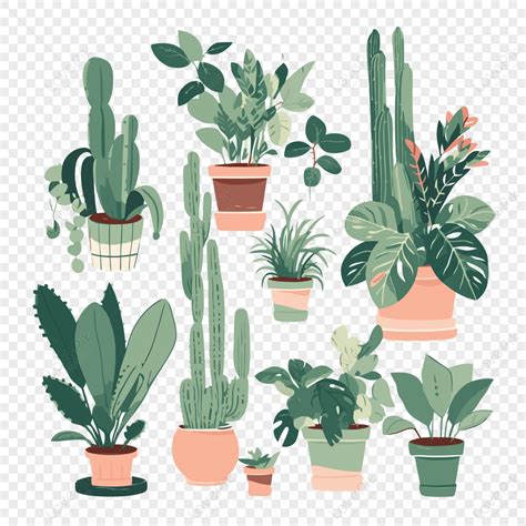 집 식물 벡터상표만화클립 아트 Png 일러스트 무료 다운로드 Lovepik