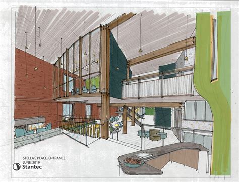 Stellas Place Reception Desk Sketch Stellas Place