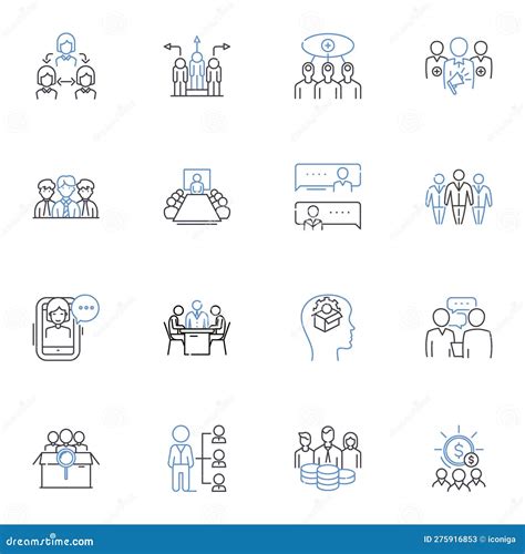 It Consultants Line Icons Collection Expertise Analysis Strategy Optimization Solution