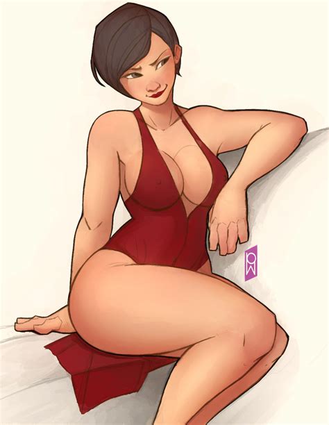 Rule 34 Ada Wong Black Hair Brown Eyes Couch Dress Erect Nipples