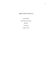 Bio Water Quality Essay Docx 1 Quality Of Water In Texas Essay