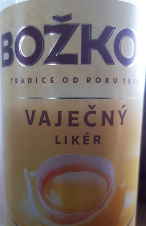 Vaječný Likér Božkov Kalorie Kj A Nutriční Hodnoty Kalorickétabulkycz