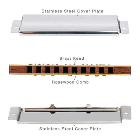 Naomi 10 Holes Blues Harmonica Palissander Kam Mes Grandado