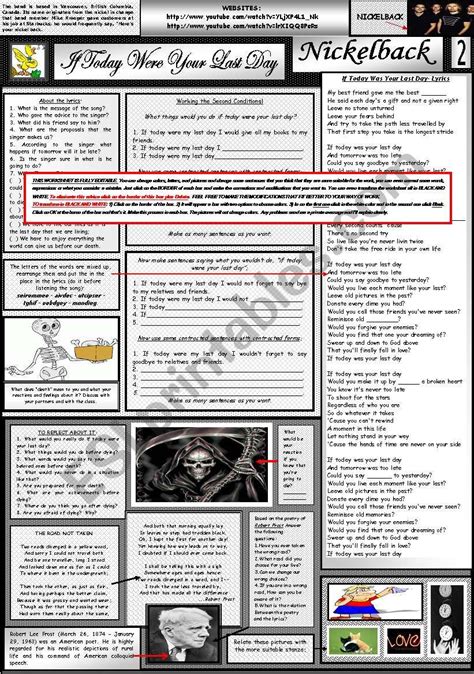 If Today Were Your Last Day Nickelback Part 02 Fully Editable And