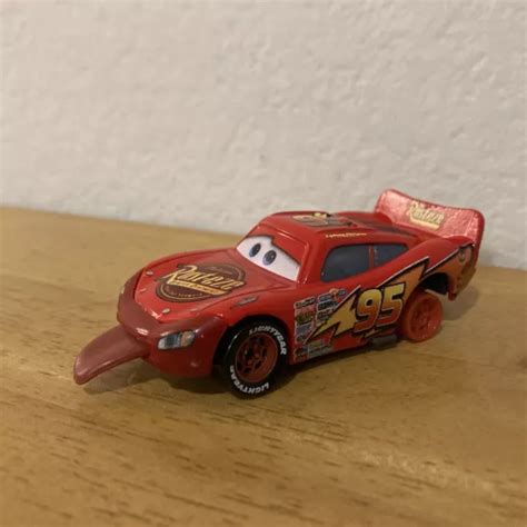 Disney Pixar Cars Finish Line Lightning Mcqueen Tongue Out Diecast
