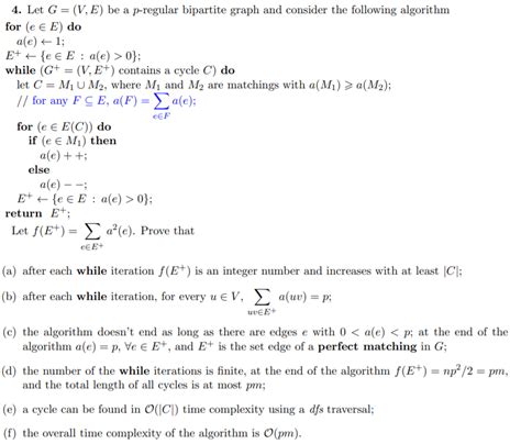 4 Let G V E Be A P Regular Bipartite Graph And