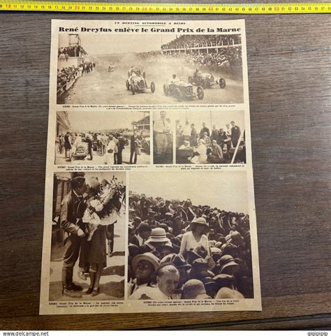 Collections 1930 MI MEETING AUTOMOBILE A REIMS René Dreyfus Grand