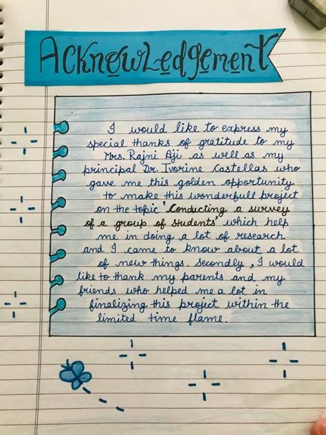 Acknowledgement For Project