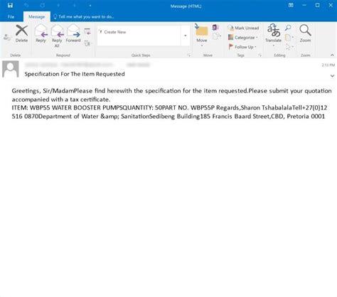 How To Stop Specification For The Item Requested Email Scam Computips
