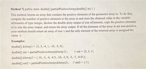 solved method 71 public static doubleſ