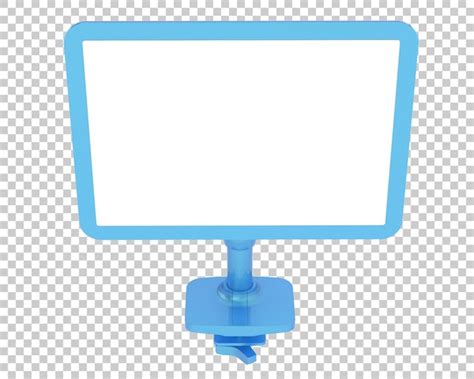 透明な背景の 3 D レンダリング図に分離された腕で監視します。 プレミアムpsdファイル