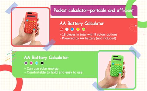 18 pieces pocket calculator bulk small basic 4 function calculators