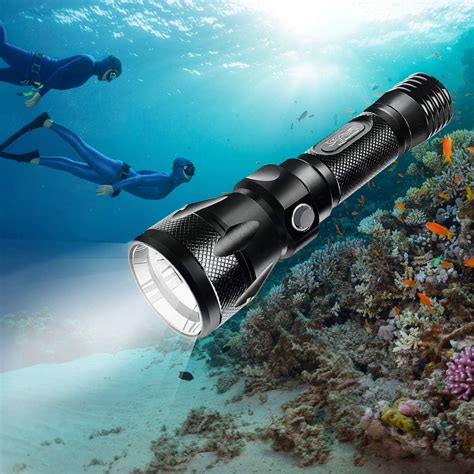 Bluefire 1200 Lumen CREE XM L2 Linterna De Buceo Profesional Linterna