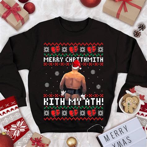 Merry Chrithmith Kith My Ath Sweatshirt Mike Tyson Butt Viral Kiss My