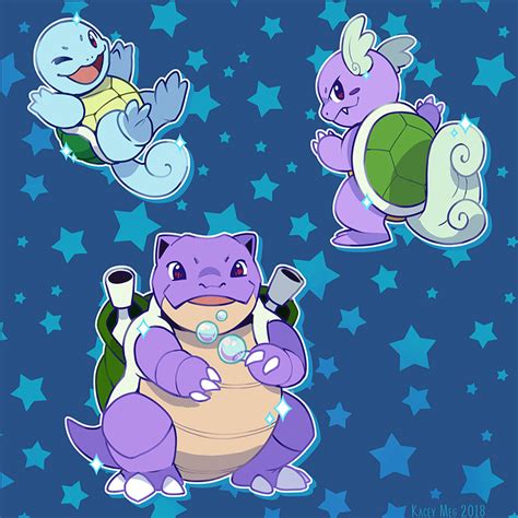 Squirtle Blastoise And Wartortle Pokemon Drawn By Kaceymeg Danbooru
