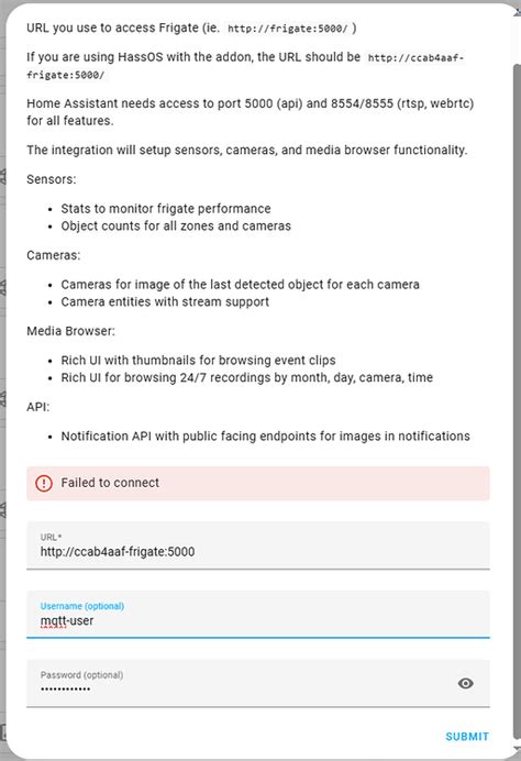 Frigate Nvr Failed To Connect” Error Third Party Integrations Home Assistant Community