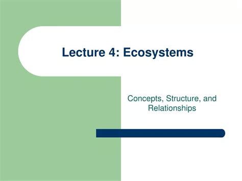 PPT Lecture Ecosystems PowerPoint Presentation Free Download ID