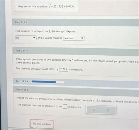 Regression Line Equation Y 251552 0443 X Part Studyx