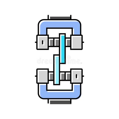 Shear Testing Materials Engineering Color Icon Vector Illustration