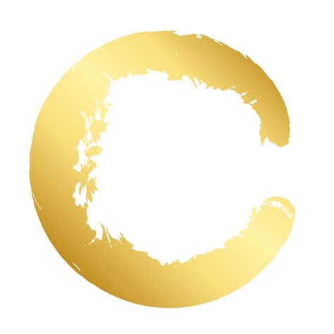 Brush Stroke And Gold Circle Element 18749399 Png
