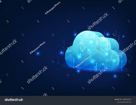 Cloud Computing Technology Background Circuit Lines Stock Vector