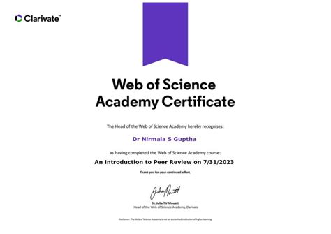 Dr Nirmala S Guptha On Linkedin Wos Webofscience Review Peerreview
