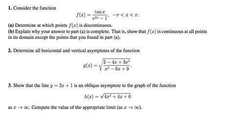 Solved Consider The Function F X Tan X E 2x 1 Pi