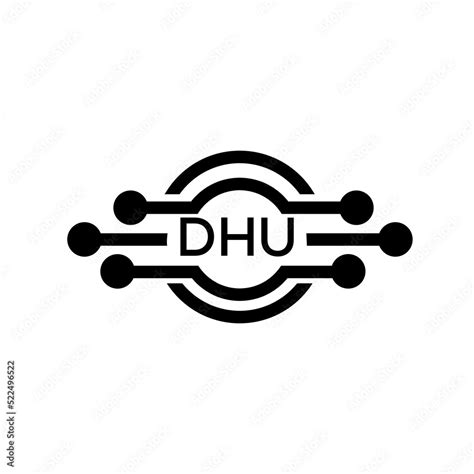Dhu Letter Logo Dhu Best White Background Vector Image Dhu Monogram