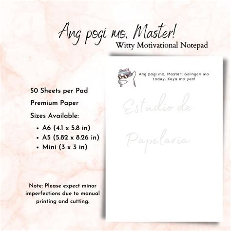 Ang Pogi Mo Master Witty Notepad Shopee Philippines