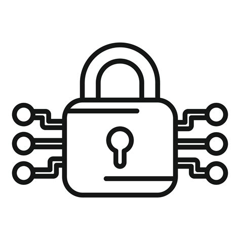Digital Password Protection Icon Outline Vector Personal Login 20248604 Vector Art At Vecteezy