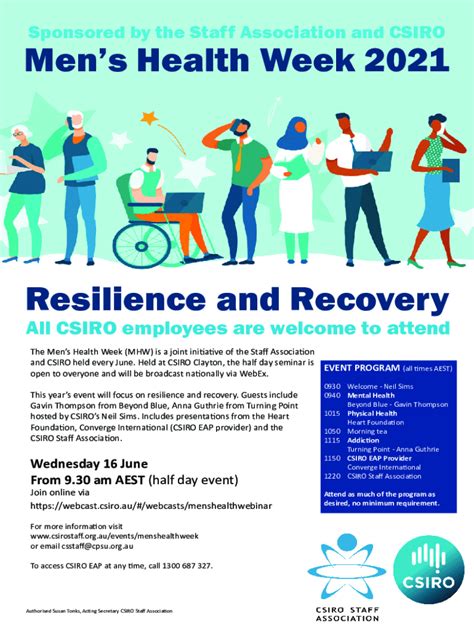 Fillable Online Mens Health Week 2021 Resilience And Recovery Fax
