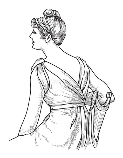 La Mujer Está Sentada Con La Espalda Vestida Con Un Vestido De Noche