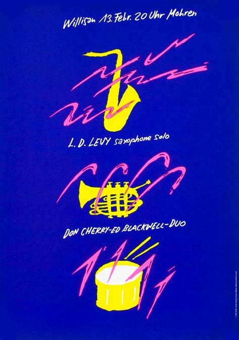 Niklaus Troxler Affiche Du Troxler Jazz Festival Willisau Randy