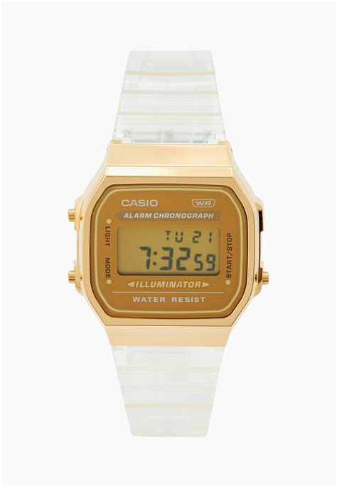 Часы Casio A168xesg 9a цвет прозрачный Rtladf305201 — купить в