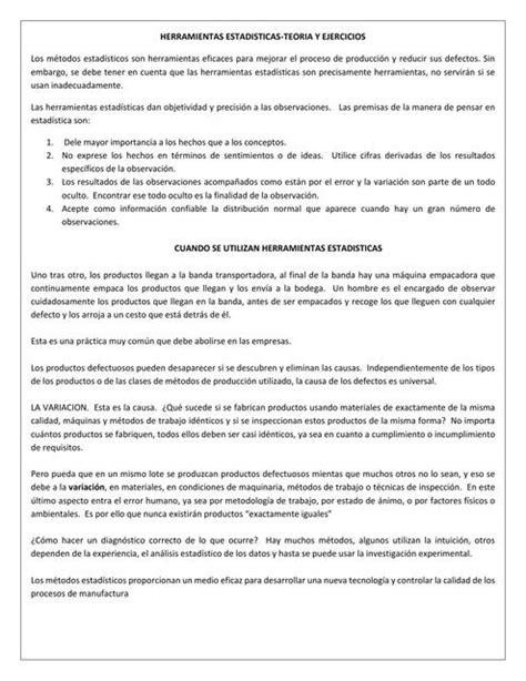 Taller Herramientas de Calidad con Ejercicios Mauro Gómez uDocz