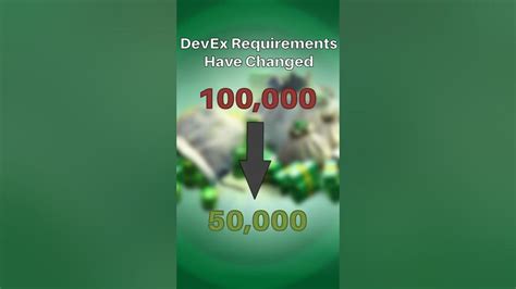 Roblox Devex Requirements Recieve Update Shorts Youtube