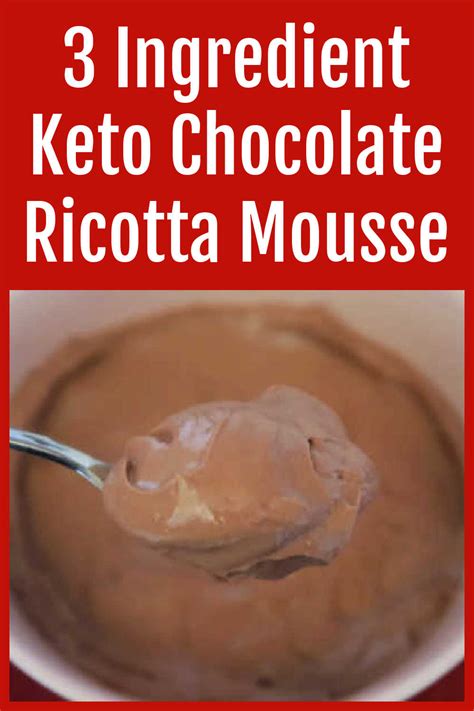 Chocolate Ricotta Mousse Recipe Quick Low Carb Keto Dessert